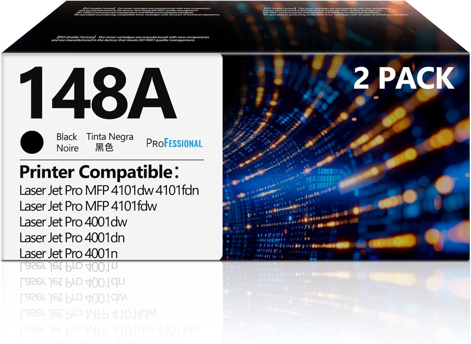 Amazon.com: Lamburee 148A Toner Cartridges Black 2 Pack W1480A ...