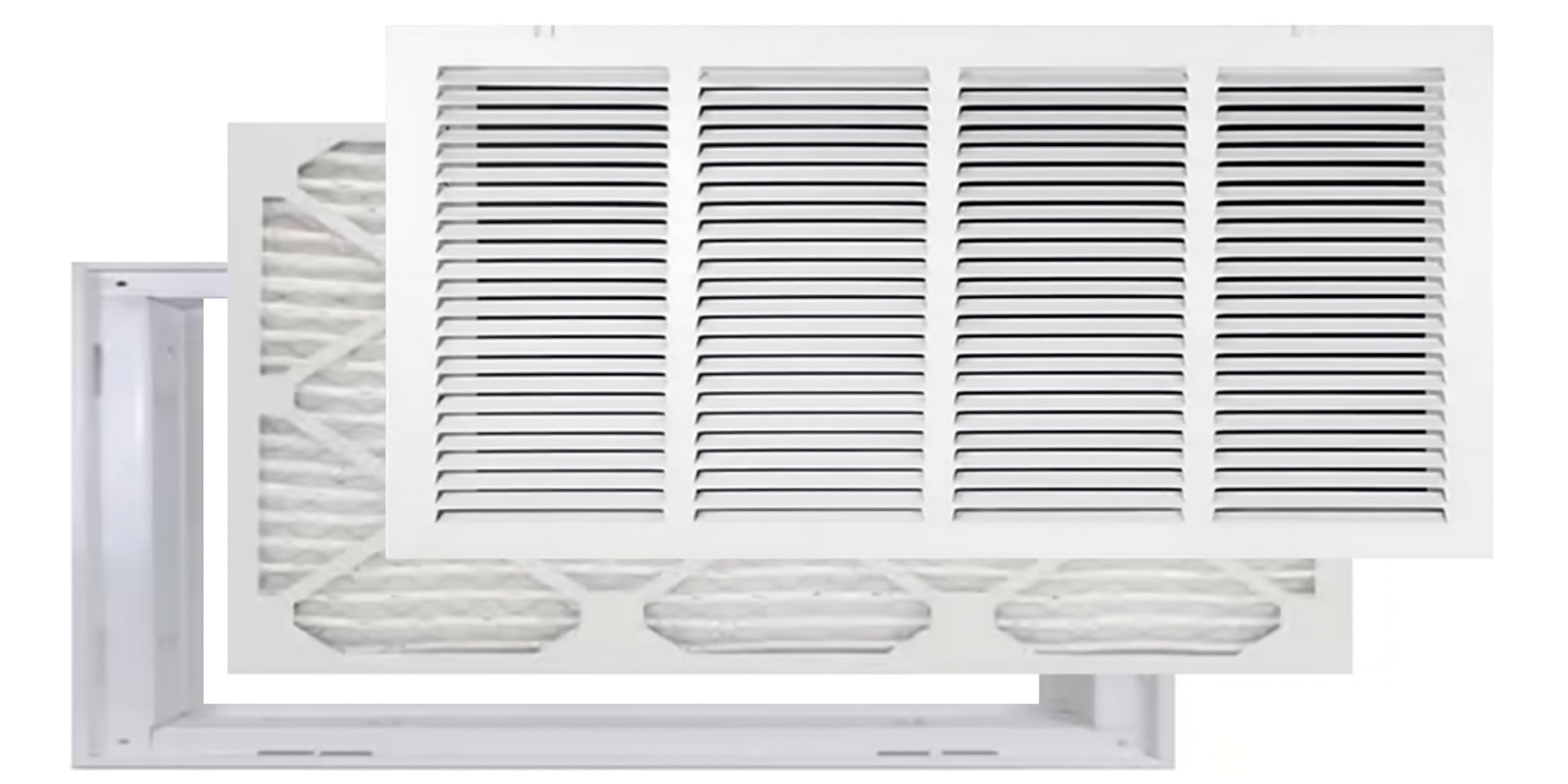 Venti Air 24" X 12" Steel Return Air Filter Grille with MERV 11 Filter ...