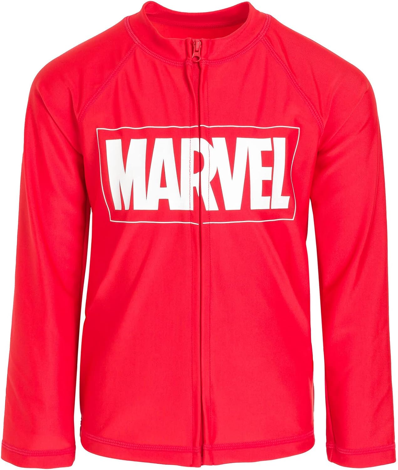 Amazon.com: Marvel Avengers Little Boys Rash Guard Swim Shirt Logo Red ...
