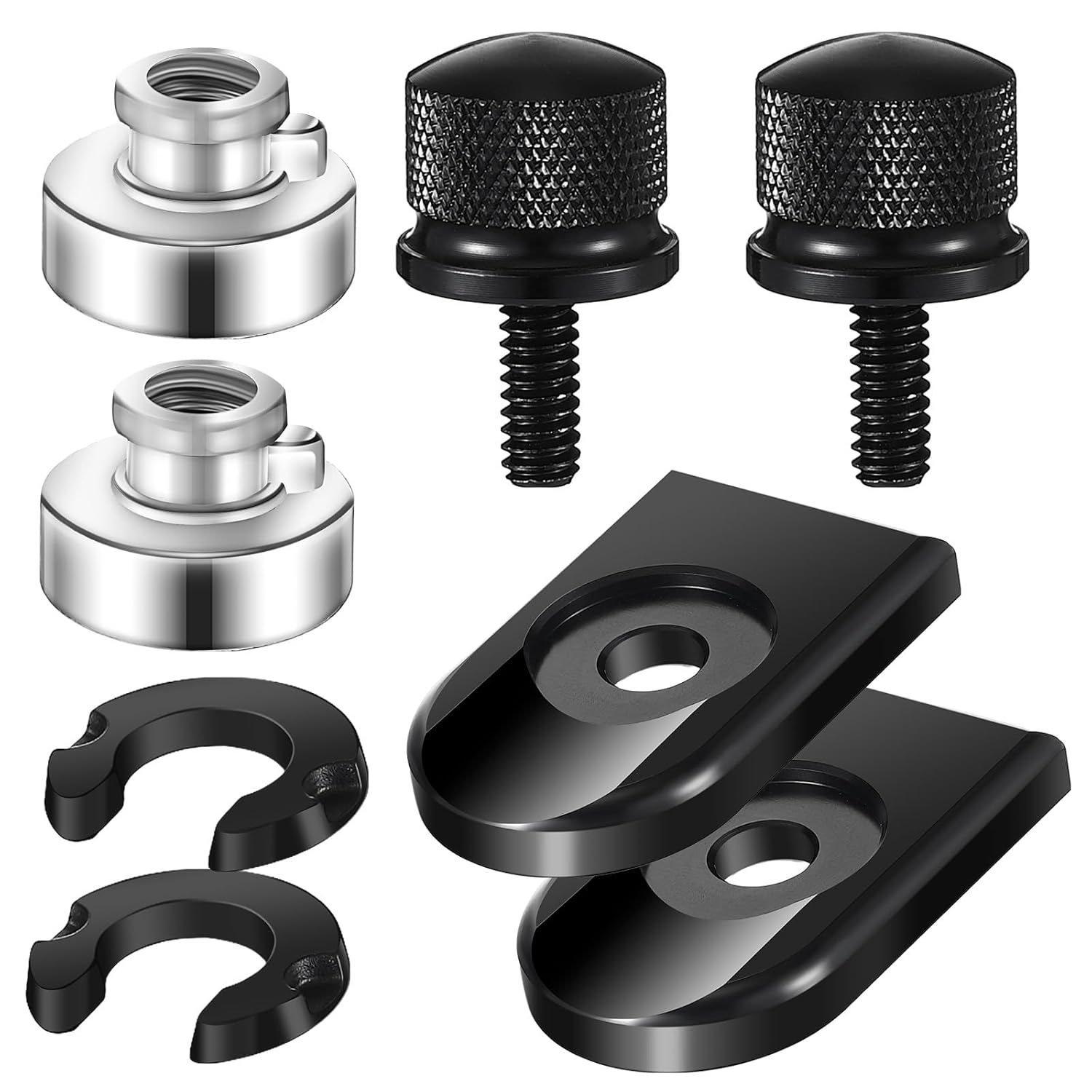 Amazon.com: Therwen 6 Pcs Seat Screw Bolt Tab Cover Kit Fender Seat Nut ...