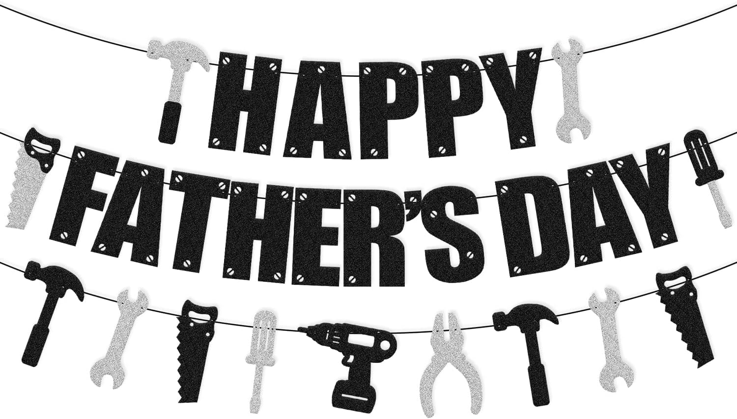 Amazon.com: Happy Father's Day Banner Best Dad Ever Decoration We love ...