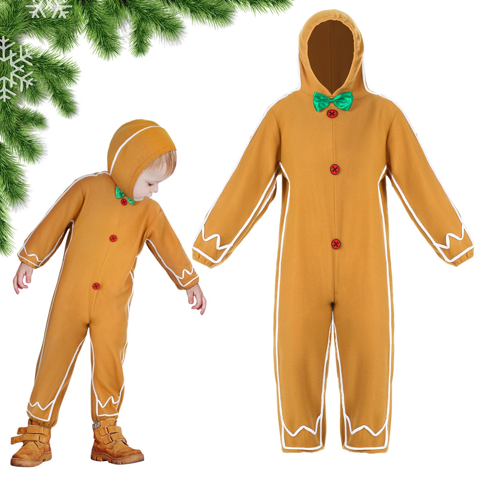 Snapklik.com : Geyoga Gingerbread Man Costume For Kids Home Clothing ...