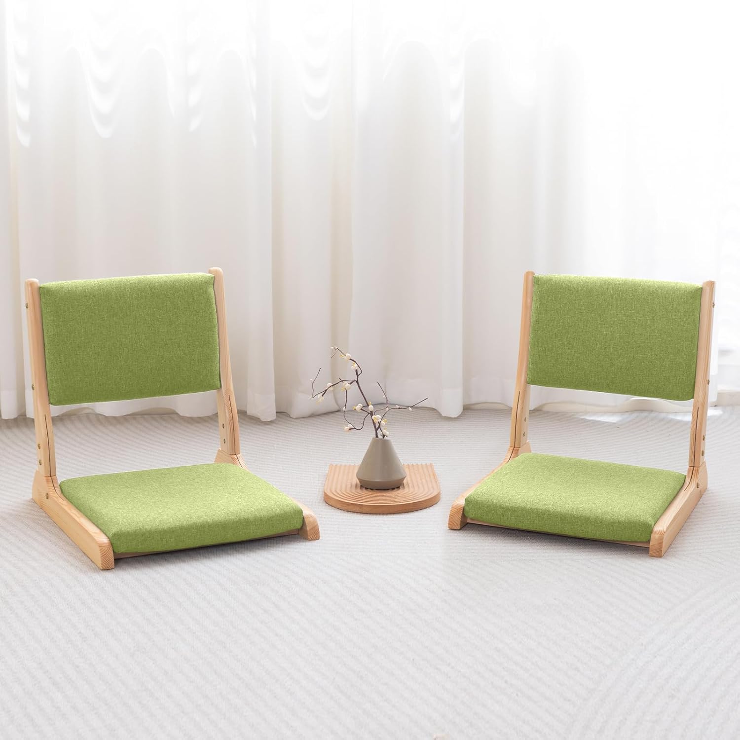 Amazon.com: HIGOGOGO Japanese Floor Chair with Back Support, Foldable ...