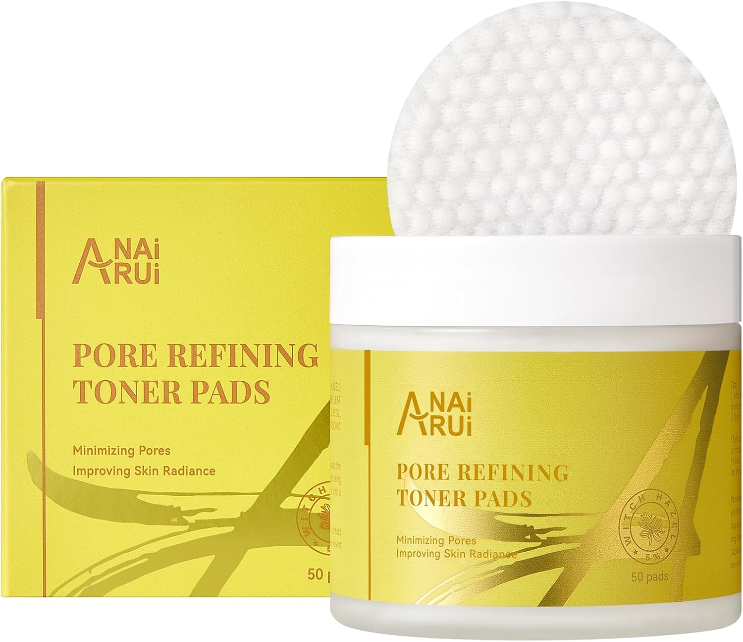 Amazon.com : ANAI RUI Pore Refining Pads,with Witch Hazel,PHA ...