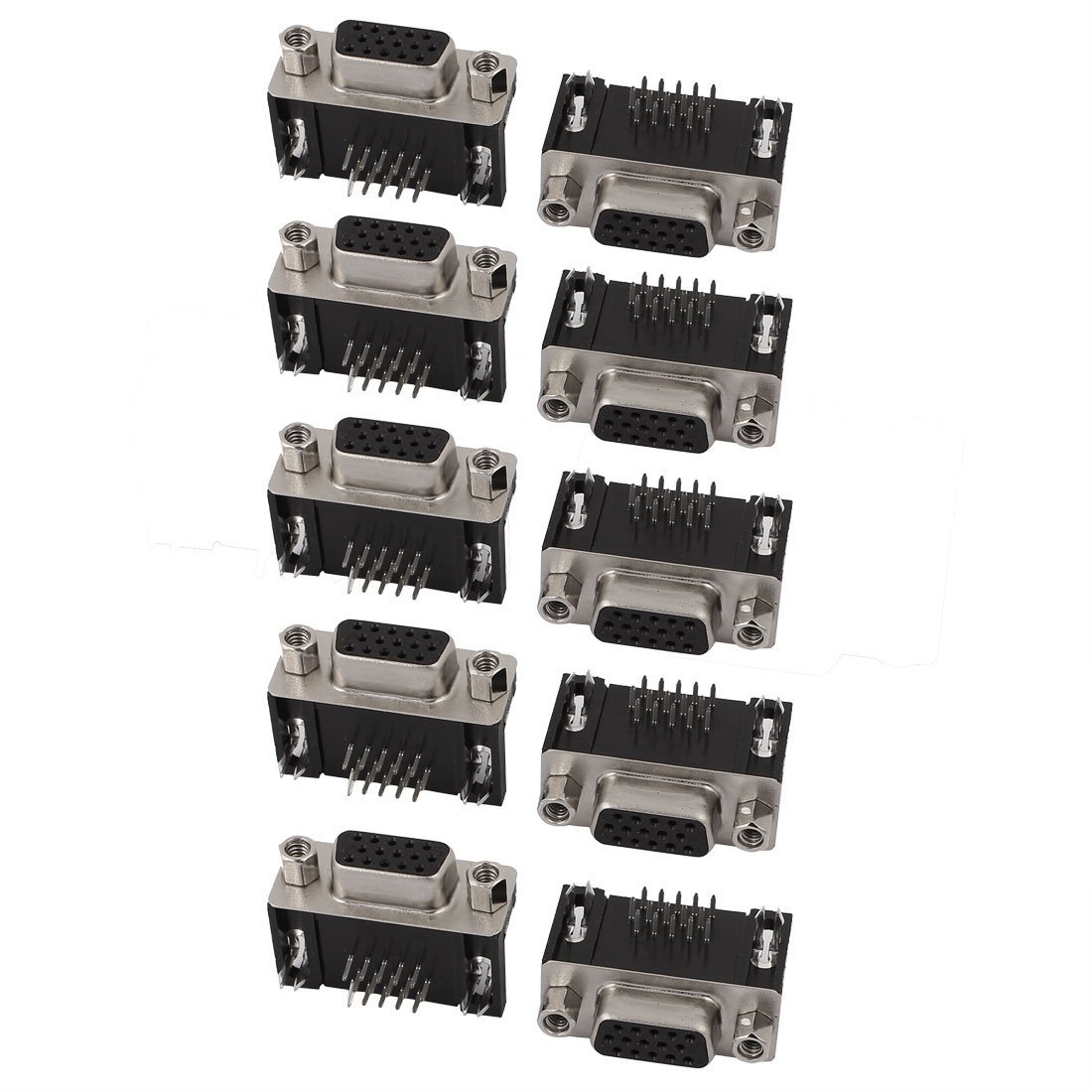 BIG BOOM® 10Pcs DB 15 Pin 3 Row Female D-SUB VGA Connector PCB Mounting Right Angle : Amazon.in ...