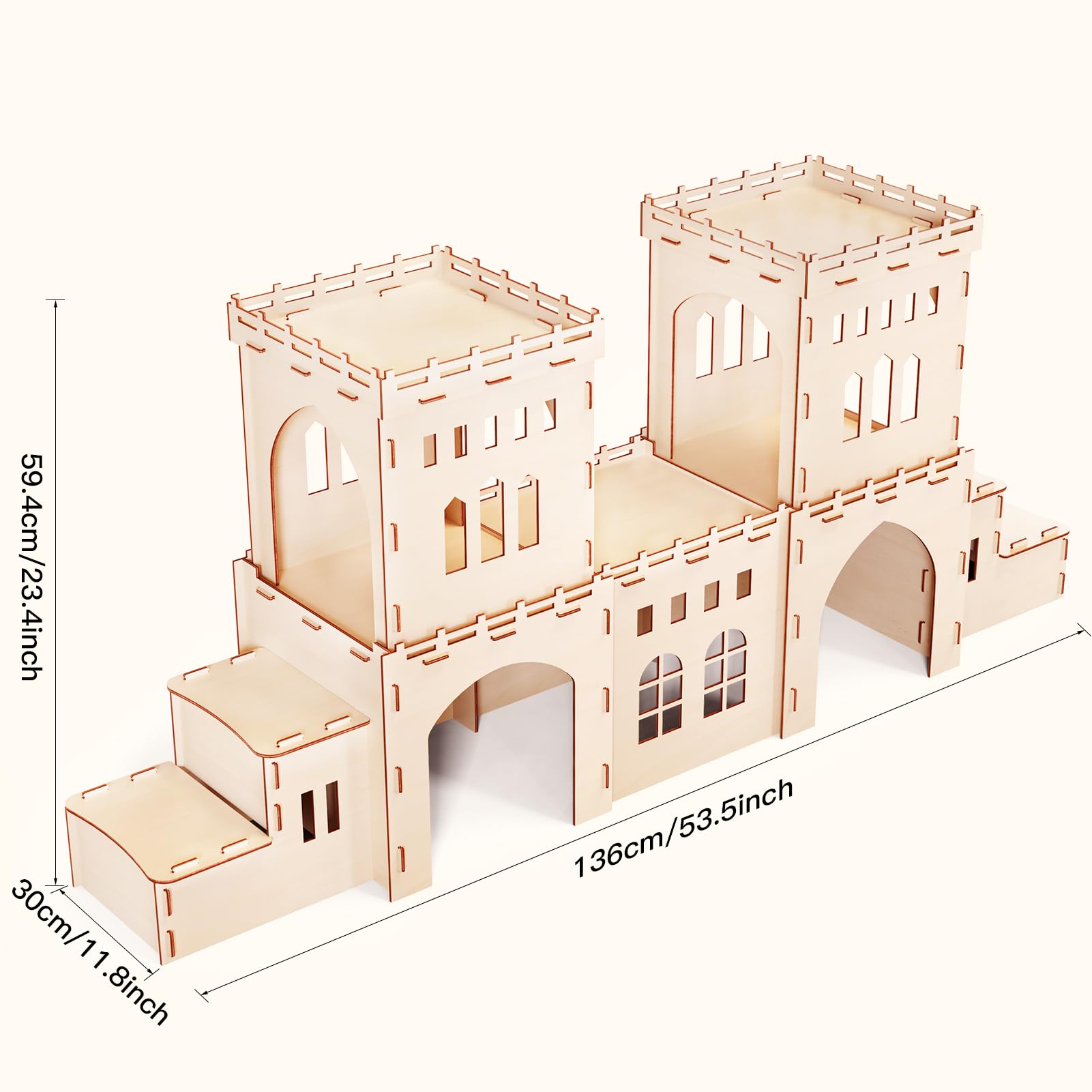 Large Rabbit Hutch Woiworco Extra Large Rabbit Castle - 3 House Wooden ...