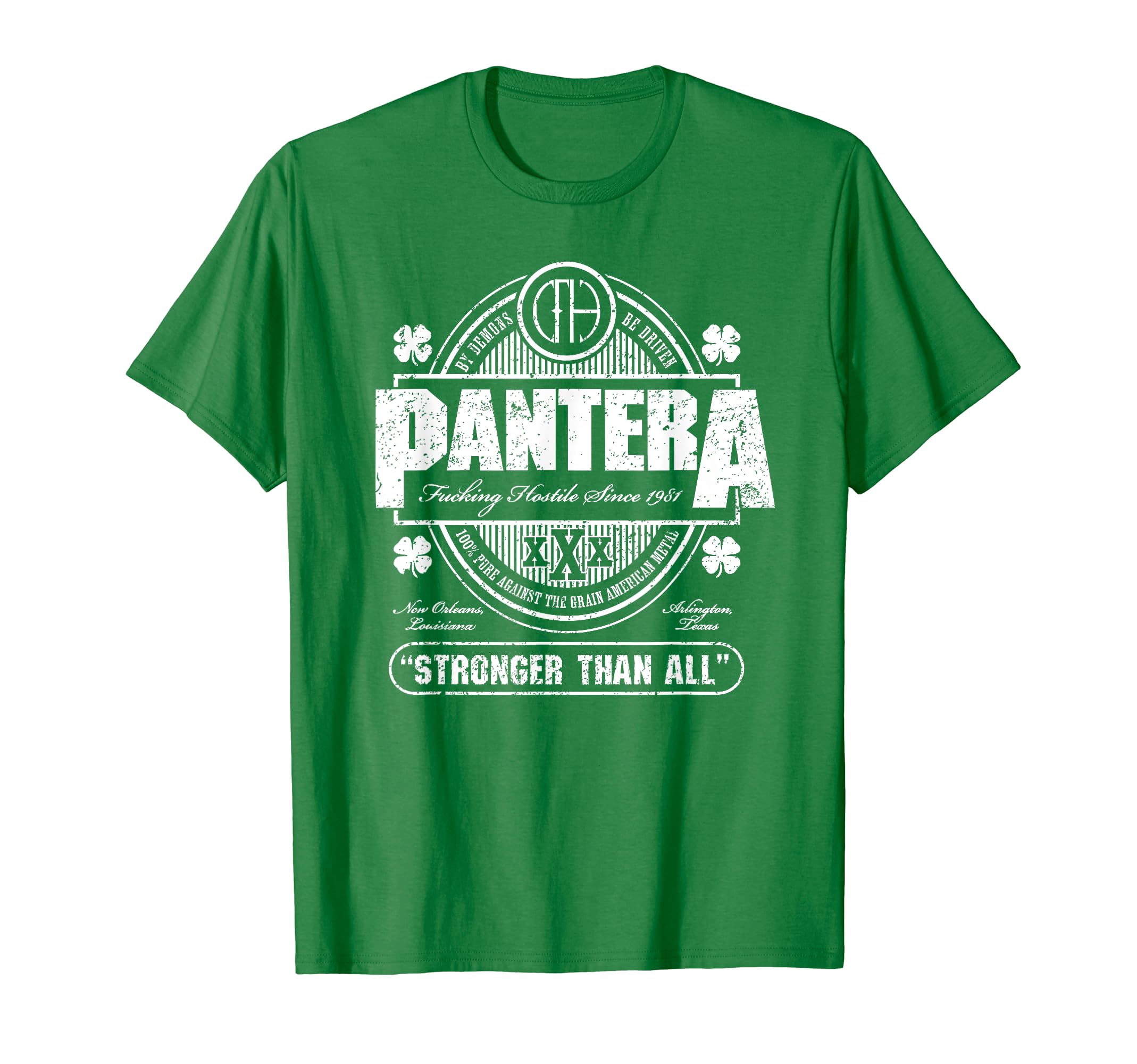 Amazon | Pantera 公式 Stronger Than All St Patrick's Day Tシャツ | Tシャツ・カットソー 通販
