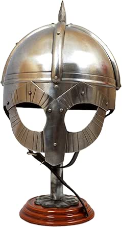 Amazon.com: Queen Armour 16 Gauge Medeeval Mask Viking Helmet Replica ...