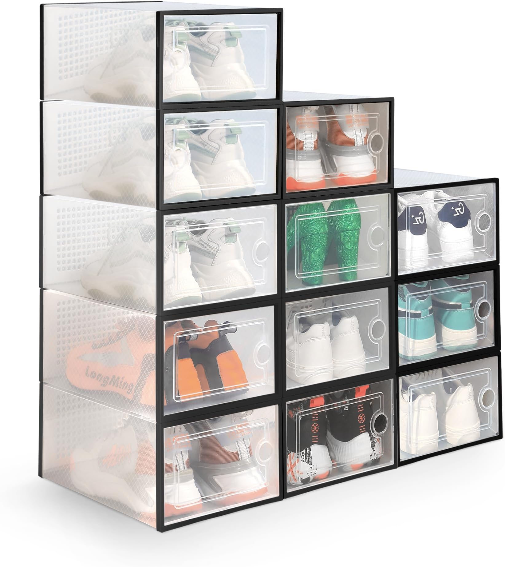 KEPLIN Stackable Shoe Storage Boxes - Premium Quality, Durable & Space ...