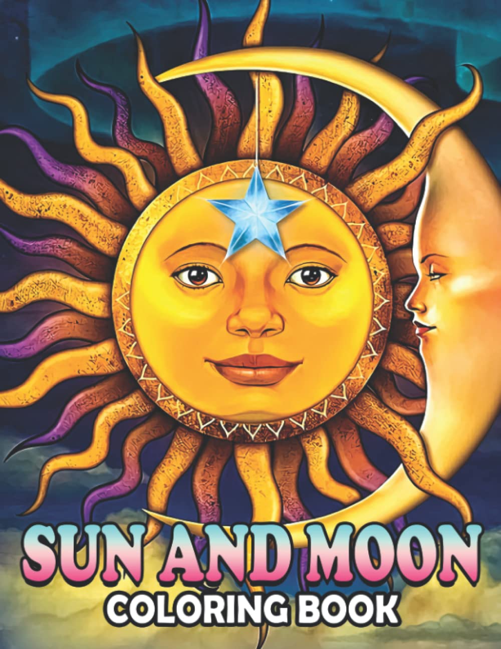 Amazon.com: Sun And Moon Coloring Book: Cute Coloring Pages Featuring ...