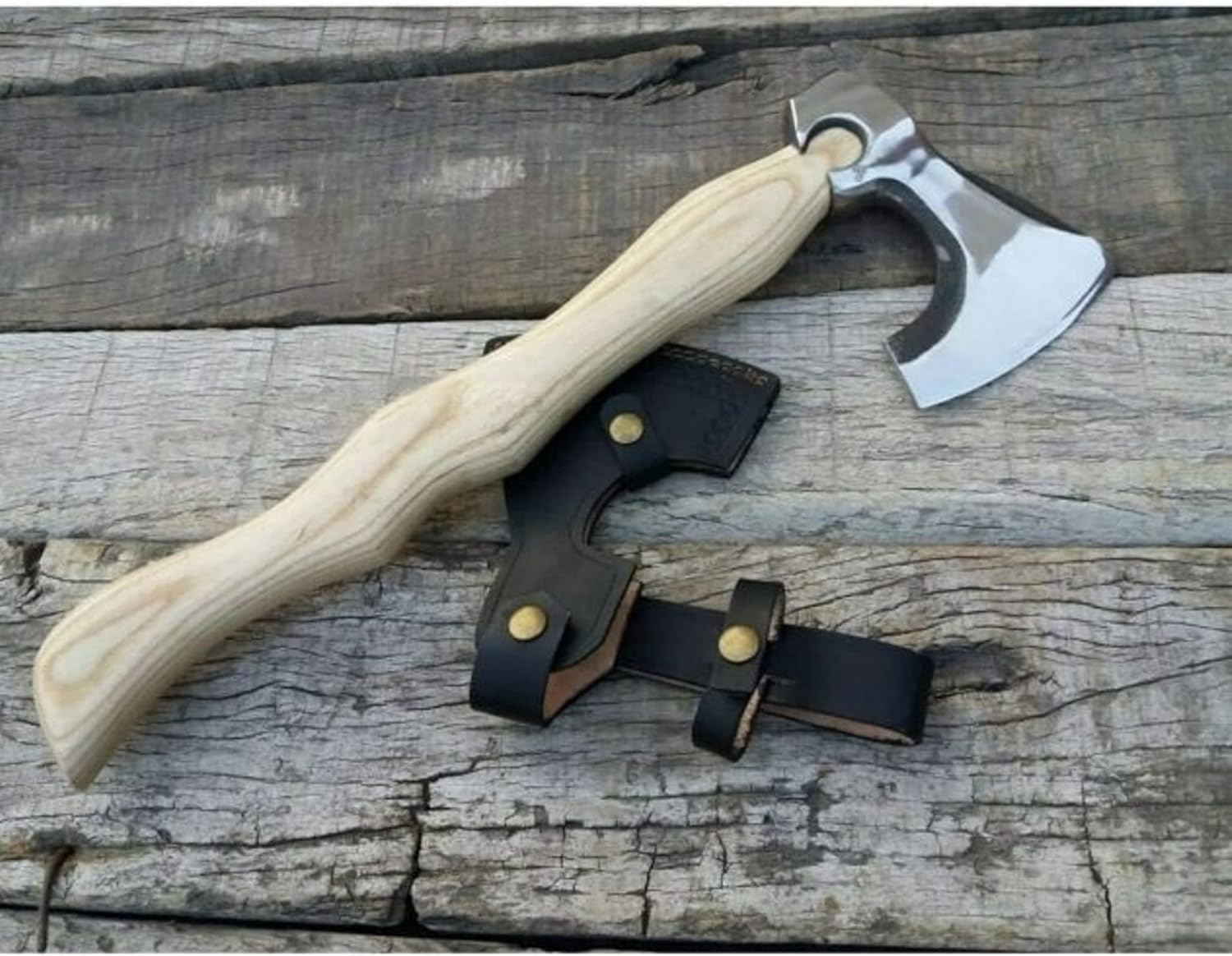 Amazon.com : Axe Steel Handmade, Traditional Viking Bearded Axe, Wood ...