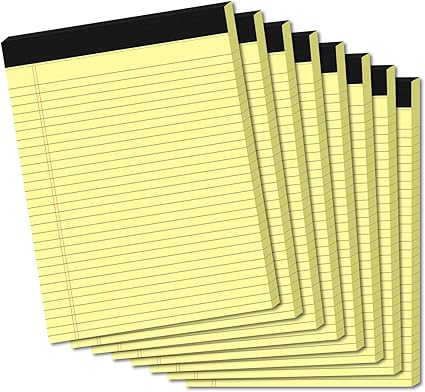 Amazon.com : Yellow Note Pads 8.5 x 11, Yellow Legal Notepads Wide ...