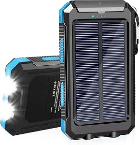 Amazon.com: Kepswin Solar-Charger-Power-Bank - 10000mAh Portable Power ...
