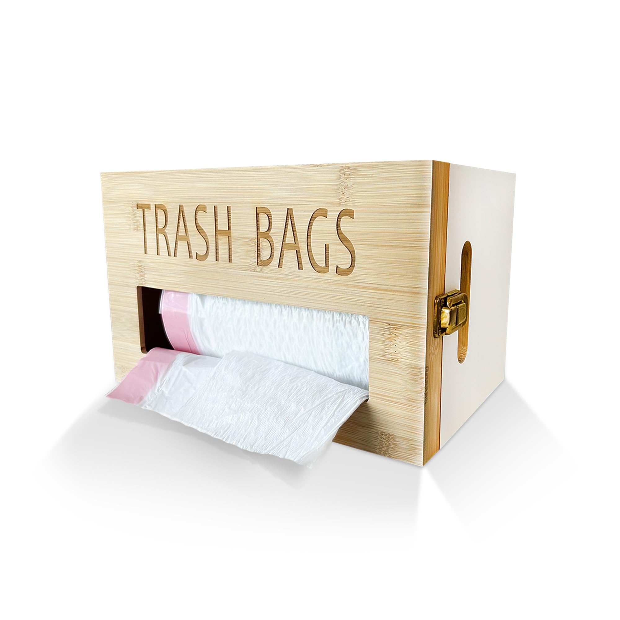 Amazon.com: BAZT - Wall-Mounted Bamboo Trash Bag Dispenser Organizer ...