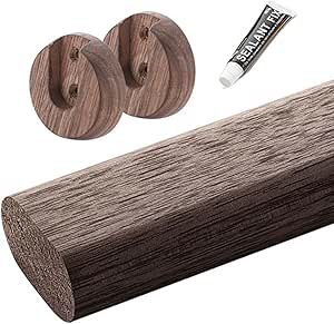 Amazon.com: closet rods for hanging clothes Solid Walnut Oval Clothes ...
