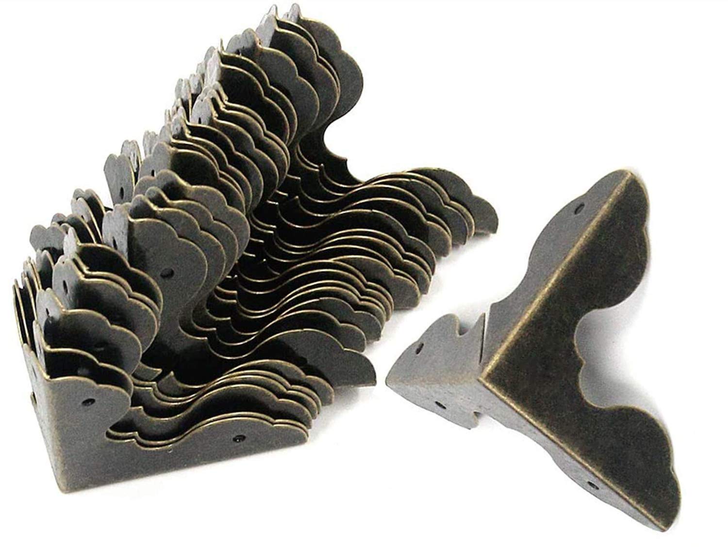 Amazon.com: XMHF Box Corner Protector Triangle Metal Case Wooden Box ...