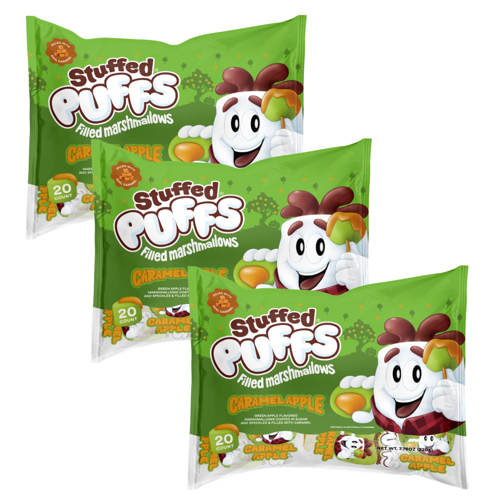 Amazon.com : Stuffed Puffs Filled Marshmallows Carmel Apple | Fall ...