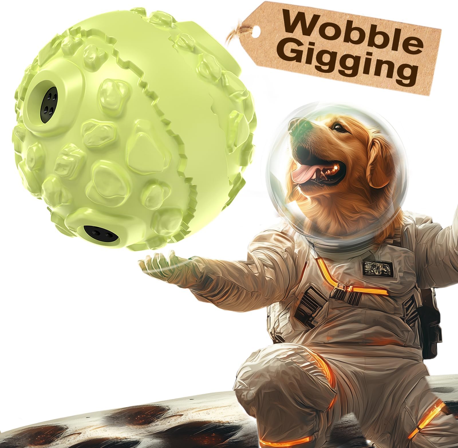 Amazon.com : KADTC Extra-Large Giggling Roll Ball Dog Chew Toy for All ...