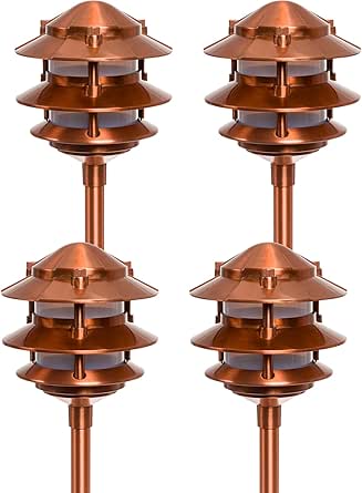 Paradise GL22764CI Low Voltage Cast Aluminum 11W Path Lights (Copper, 4 ...