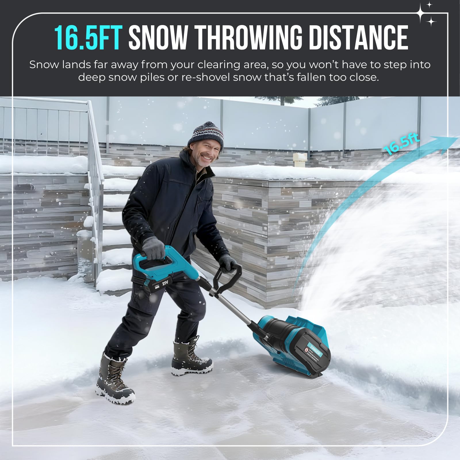 Snapklik.com : Electric Cordless Snow Shovel, Snow Blower Cordless, 13 ...