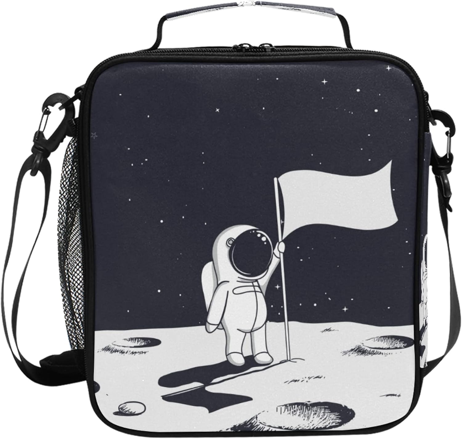 Amazon.com: ZOEO Boys Astronaut Lunch Box Black Spaceship Mars Prep ...