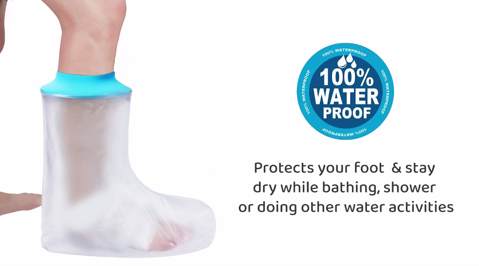 Watch Waterproof Foot Cast Cover for Shower Ankle Surgeries Wound and ...