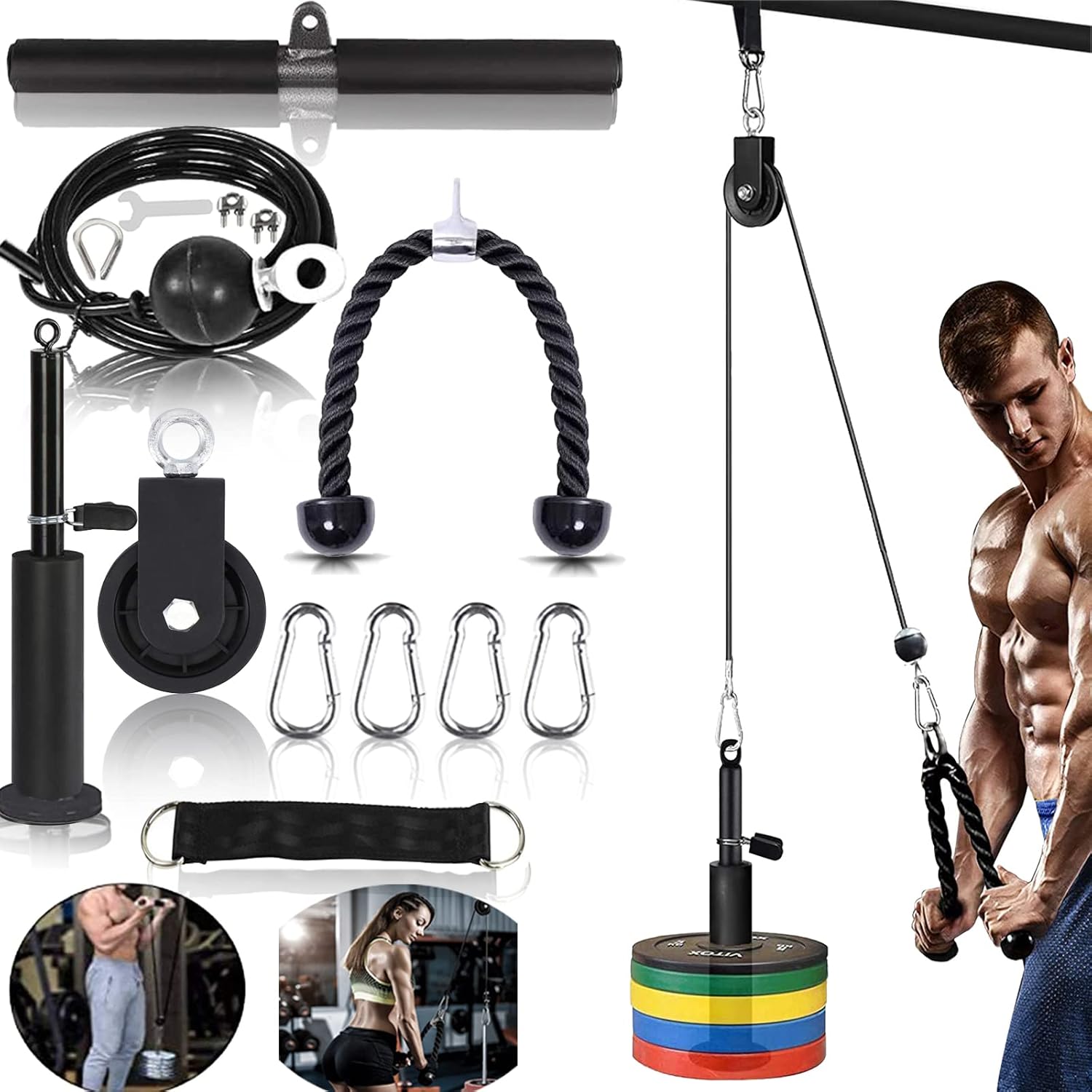 Upgraded Cable Pulley System for Home Gym Triceps Philippines | Ubuy