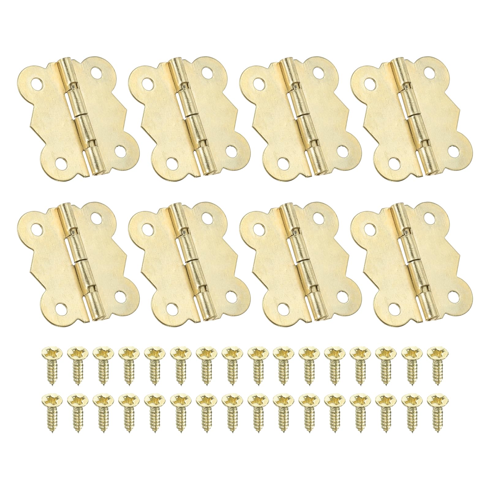 PATIKIL Small Jewelry Box Hinges 1-1/4 Inch, 8 Pack 180-degree Mini ...