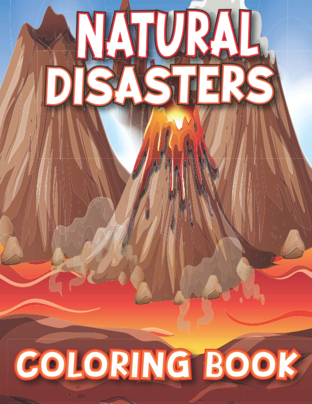 Natural Disasters coloring book Hurricane, Volcano, Storm, Tornado ...