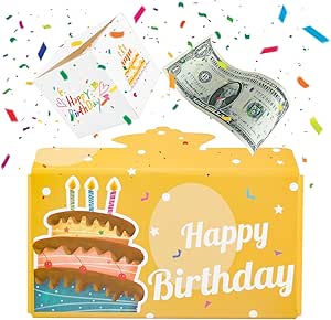 Pop up Birthday Card DIY Exploding Money Gift Box with Confetti Photo ...