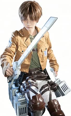 Amazon.com: YDUDWR Eren Yeager Cosplay Costume, Attack On Titan Cosplay ...