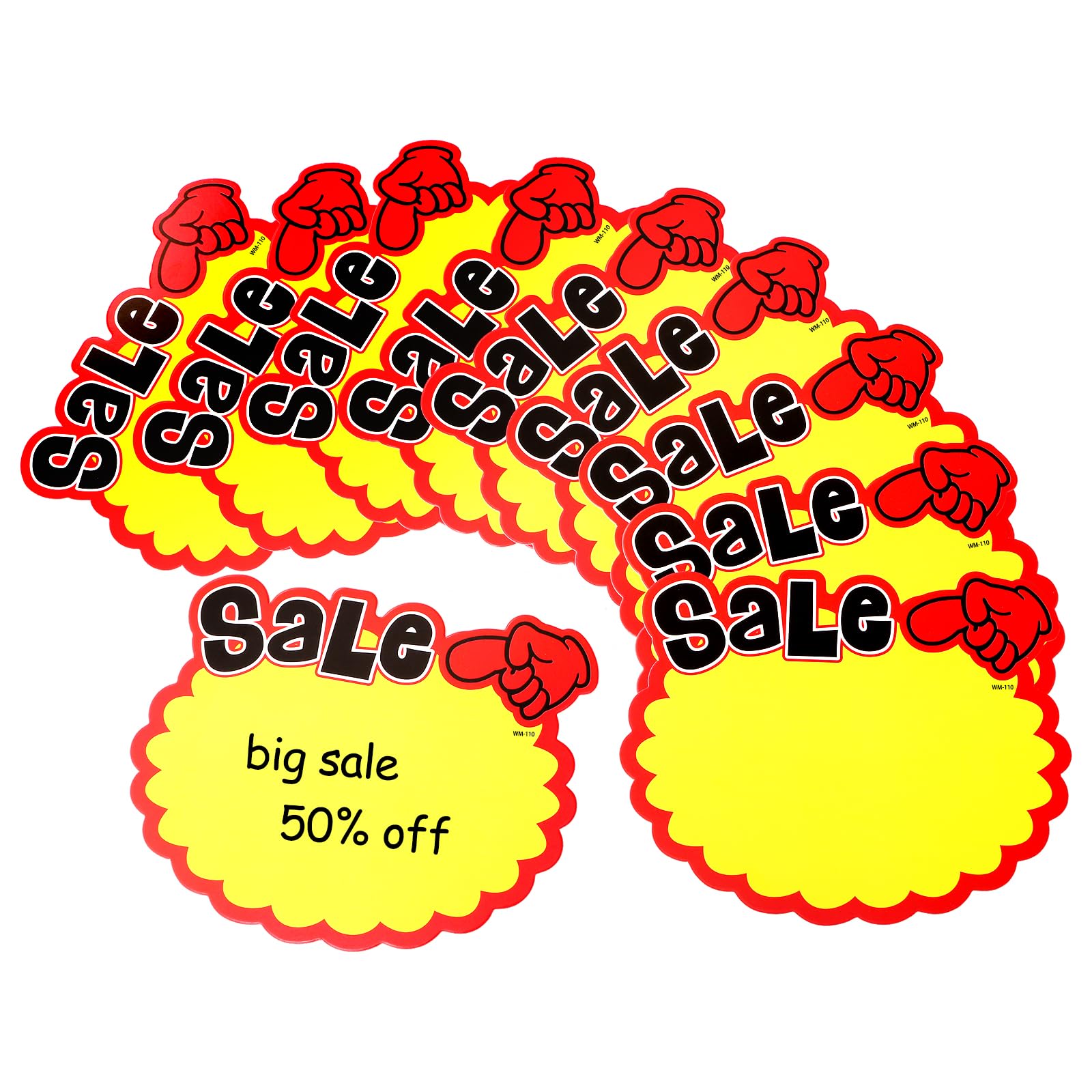 Snapklik.com : 240 Pieces Starburst Sign Cards, 7 X 5.5 Inch Blank Sale ...
