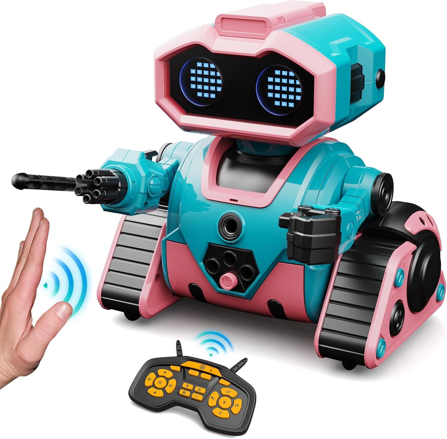 Amazon.com: DWIRCTOYS Robot Toys for Boys Girls,Rechargeable RC Robot ...