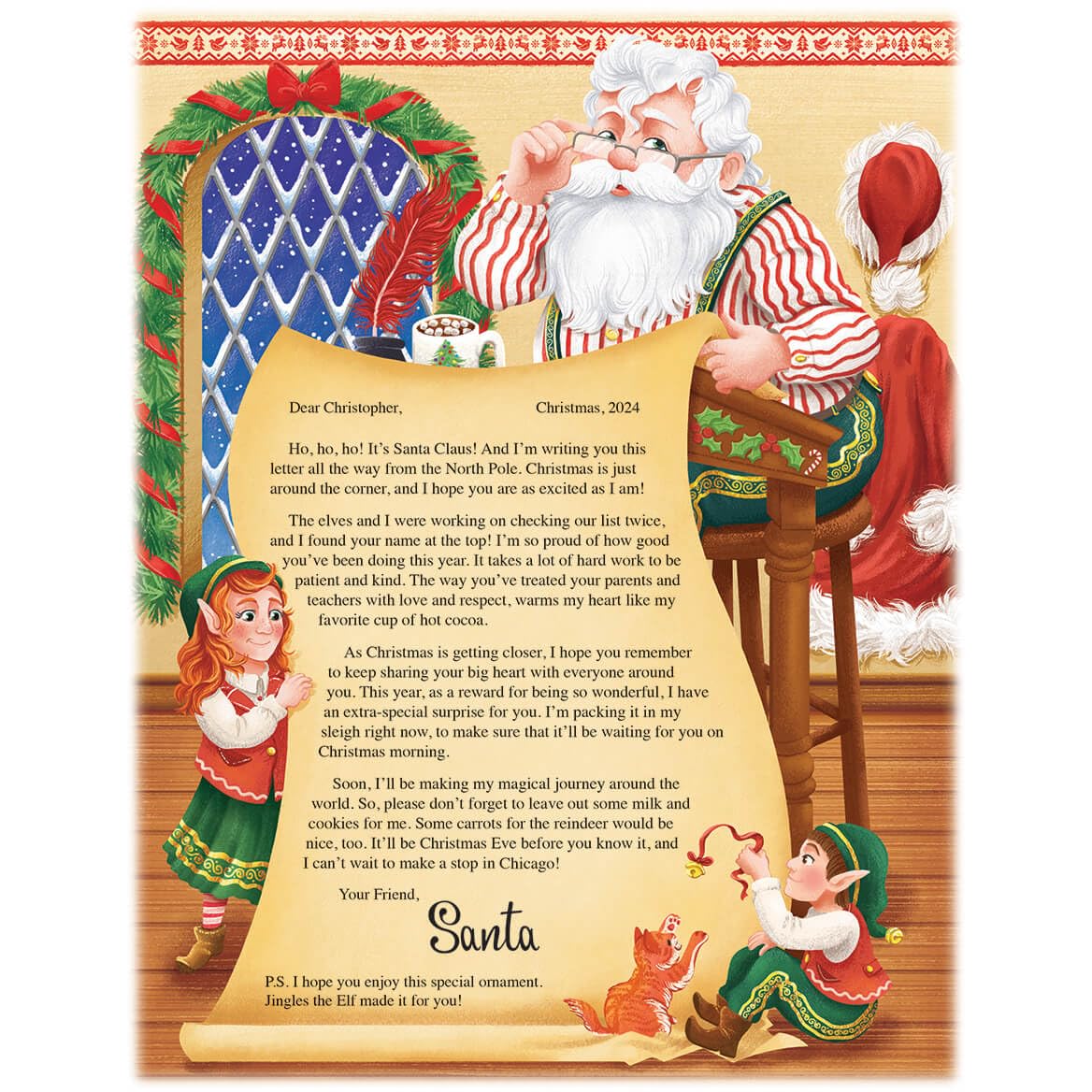 Cartas De Santa Claus Letter To Santa Claus A4 Template With Cute
