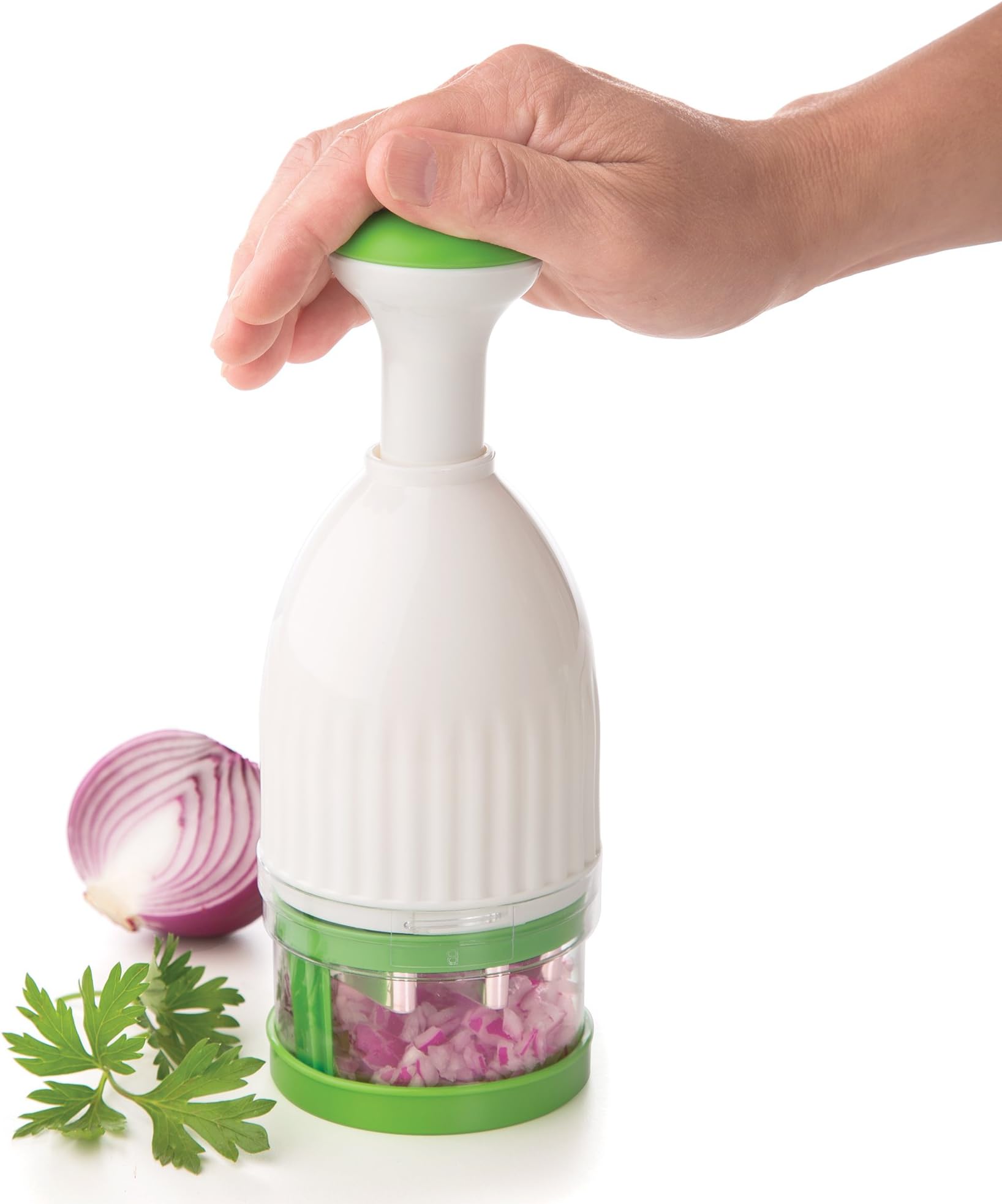 Amazon.com: Progressive International Fresh Food Chopper, White/Green ...
