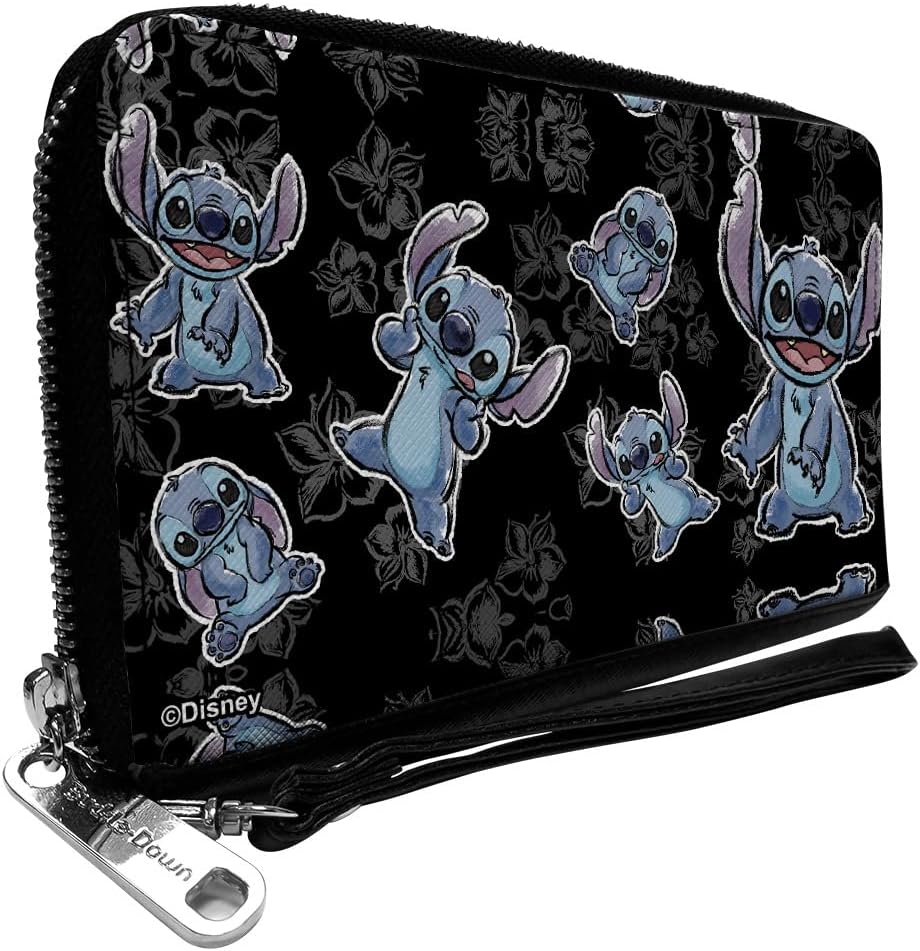 Amazon.com: Buckle-Down Disney Wallet, Zip Around, Lilo and Stitch ...