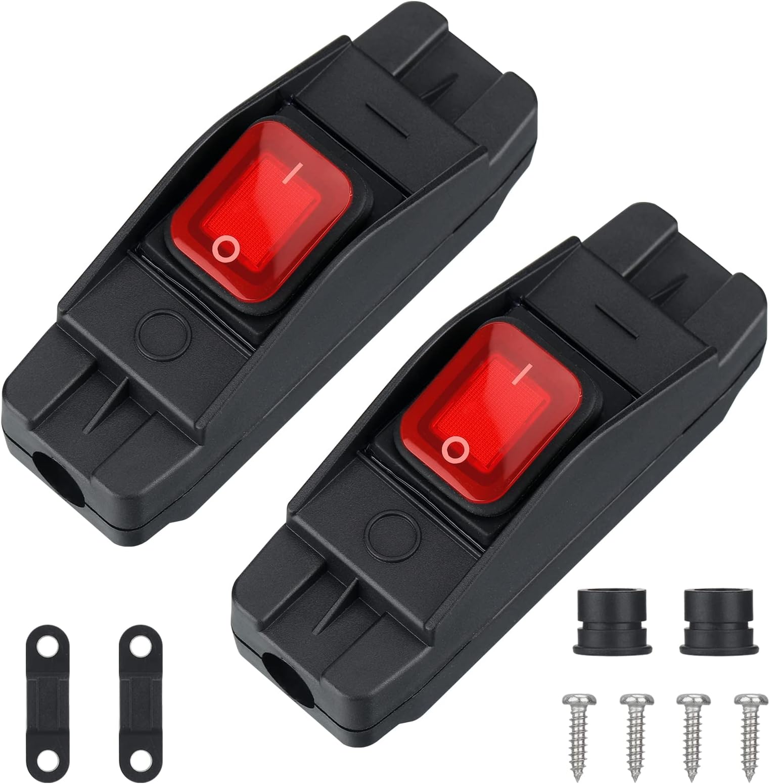 Kingdder 2 Pieces Waterproof Inline Cord Switch AC/DC 12V-250V Heavy ...