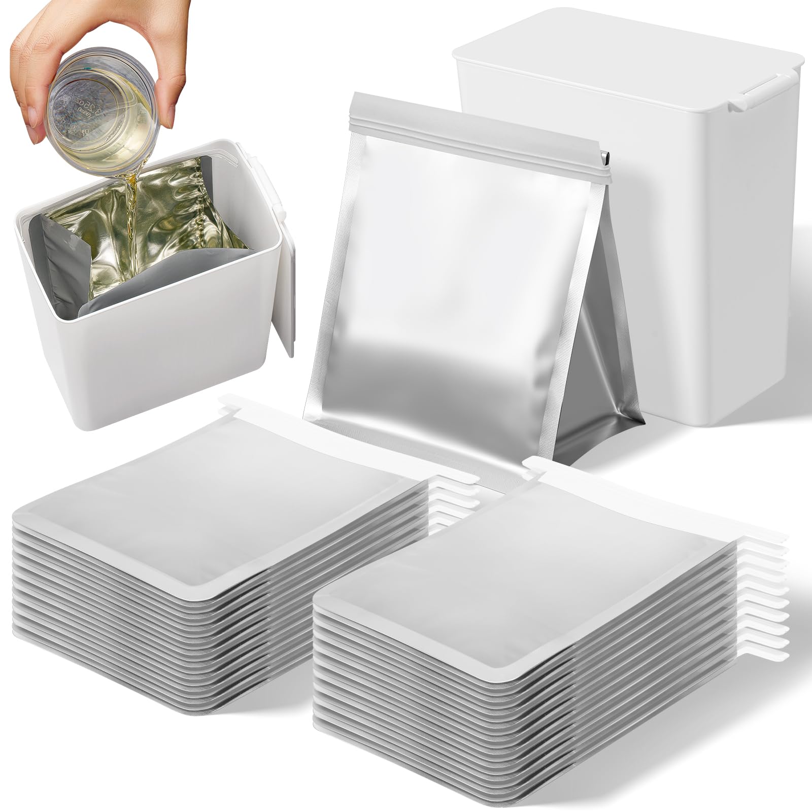 Snapklik.com : Hushee 26 Pack Foil Grease Disposal Container, Foil ...