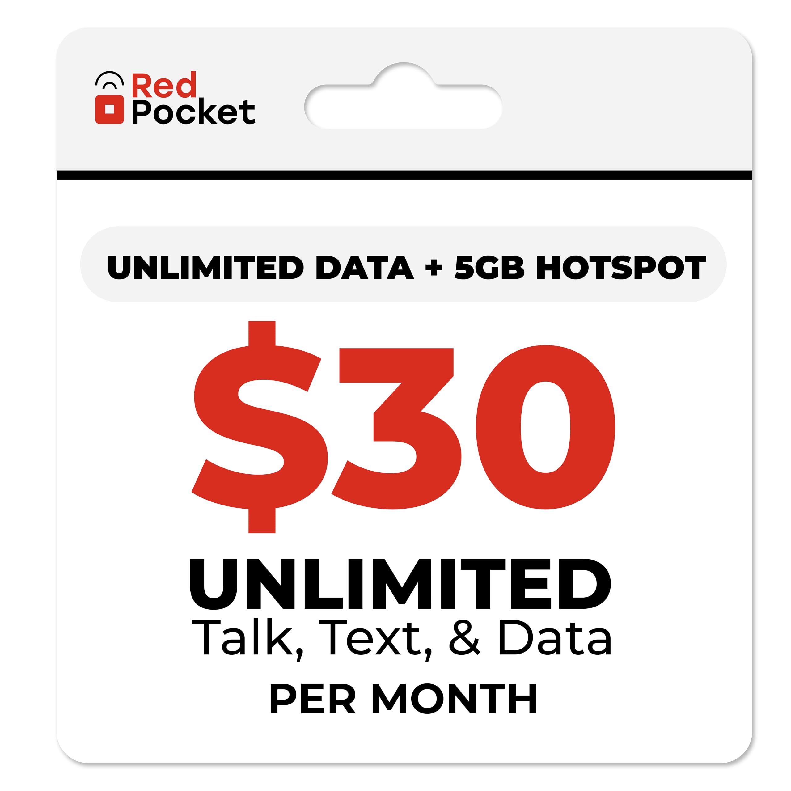 Amazon.com: Unlimited Data + 5GB Hotspot from RedPocket Mobile. Free ...