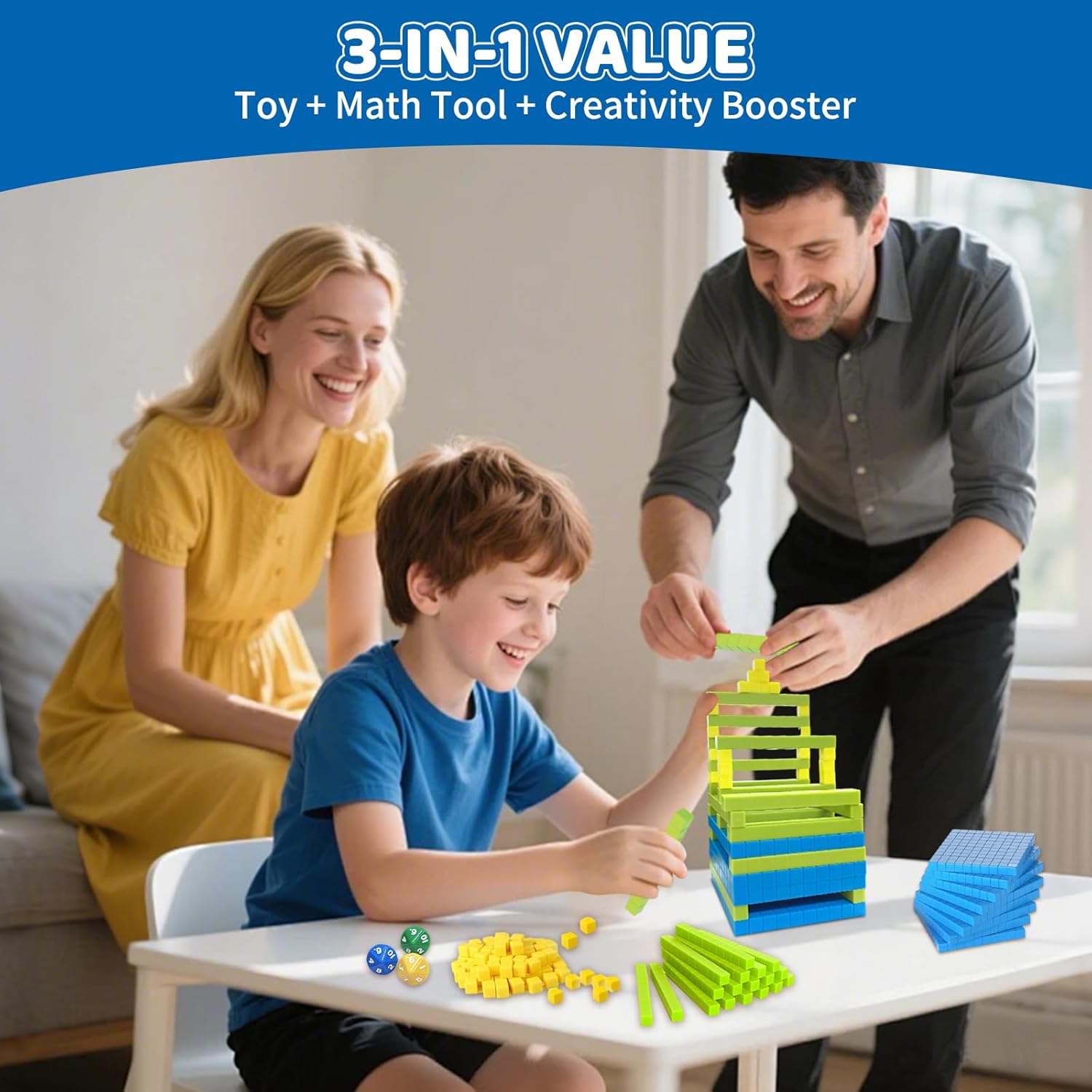 Math Base Ten Blocks Set with Place Value Chart - Philippines | Ubuy