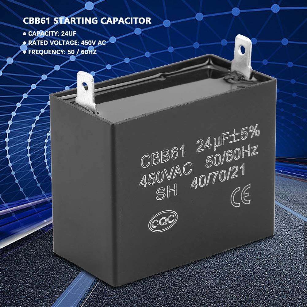 Snapklik.com : CBB61 Generator Capacitor 450V AC 24uF 50/60Hz Starting ...
