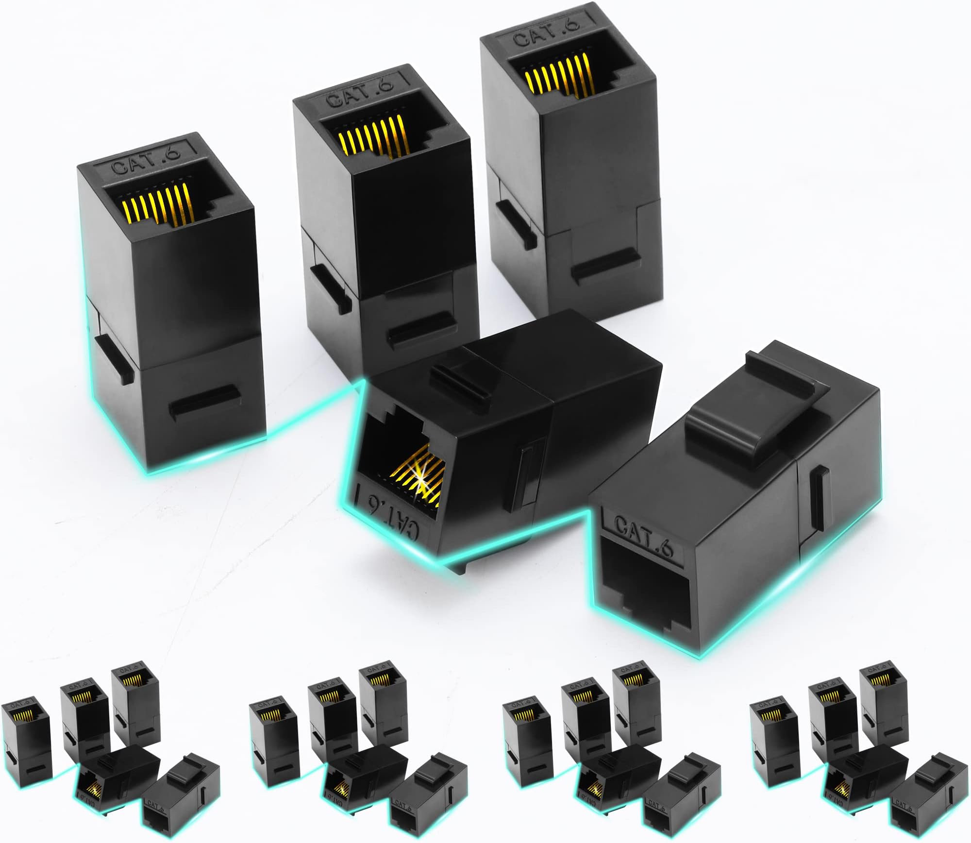 Amazon.com: HIKLOKT RJ45 Ethernet Coupler, RJ45 Coupler, in Line ...