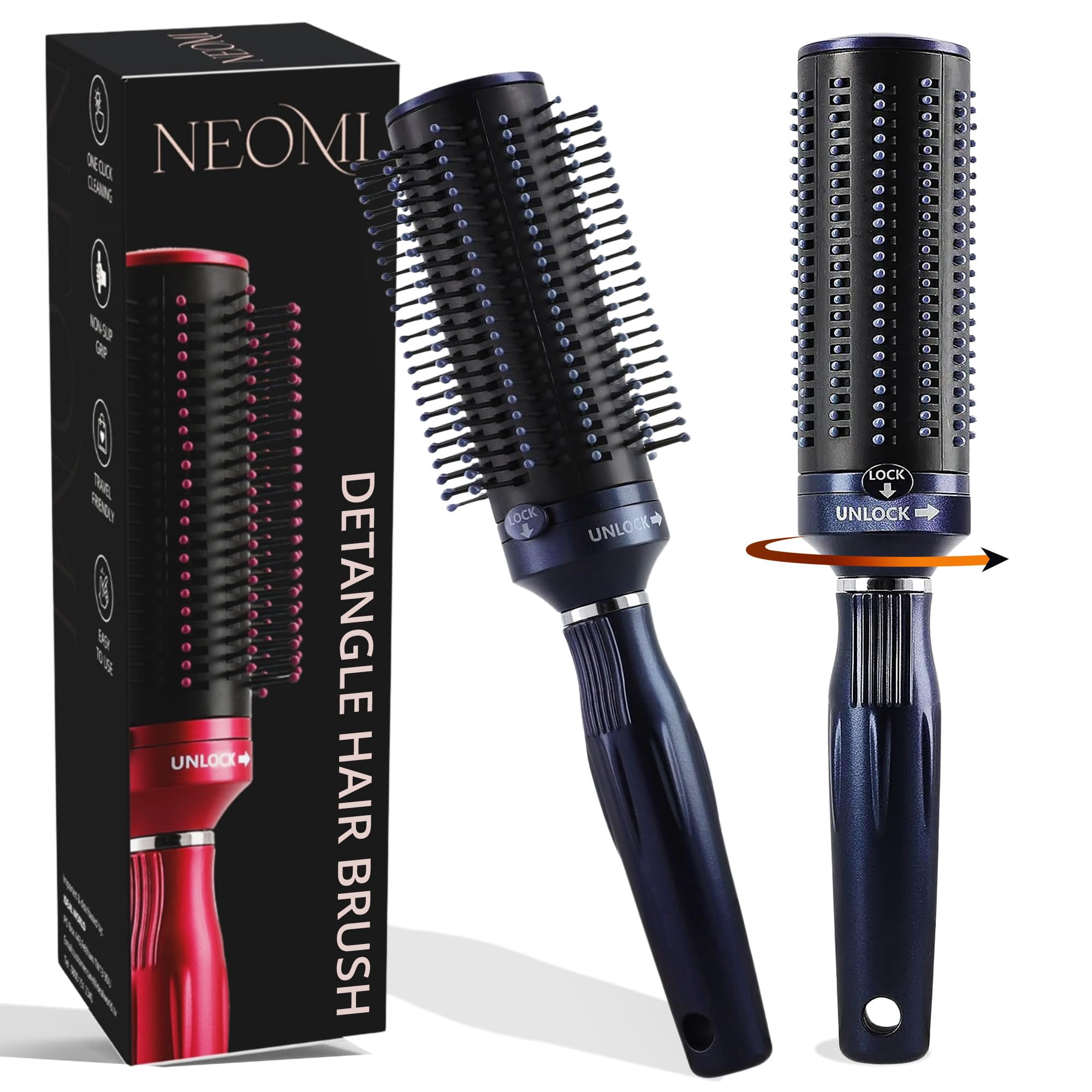 Retractable Detangle Hair Brush for Curly Hair, Straight Hair & Wet ...