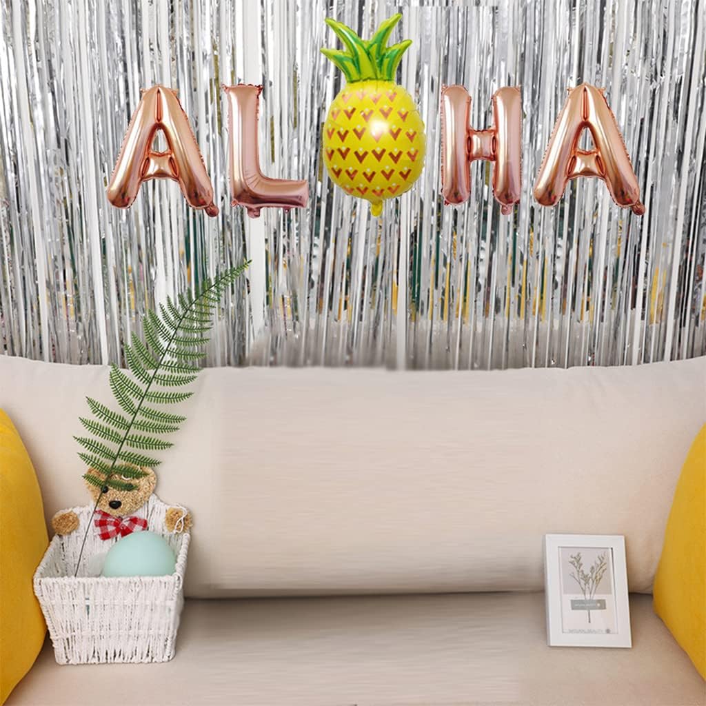 BoningNEW ALOHA – 1 juego de globos de piña Aloha de oro rosa con ...