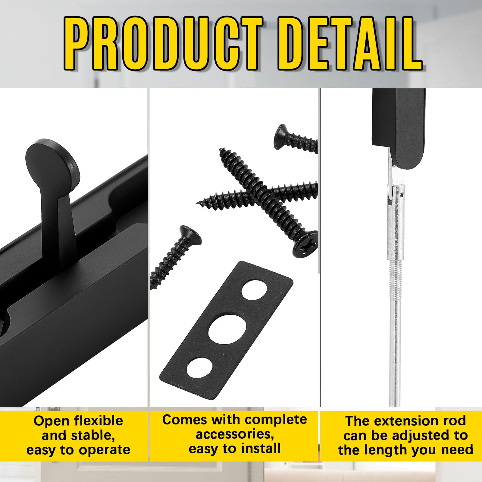 Snapklik.com : Blulu 2 Pcs 18 Inch Extended Flip Lever Flush Bolt For ...