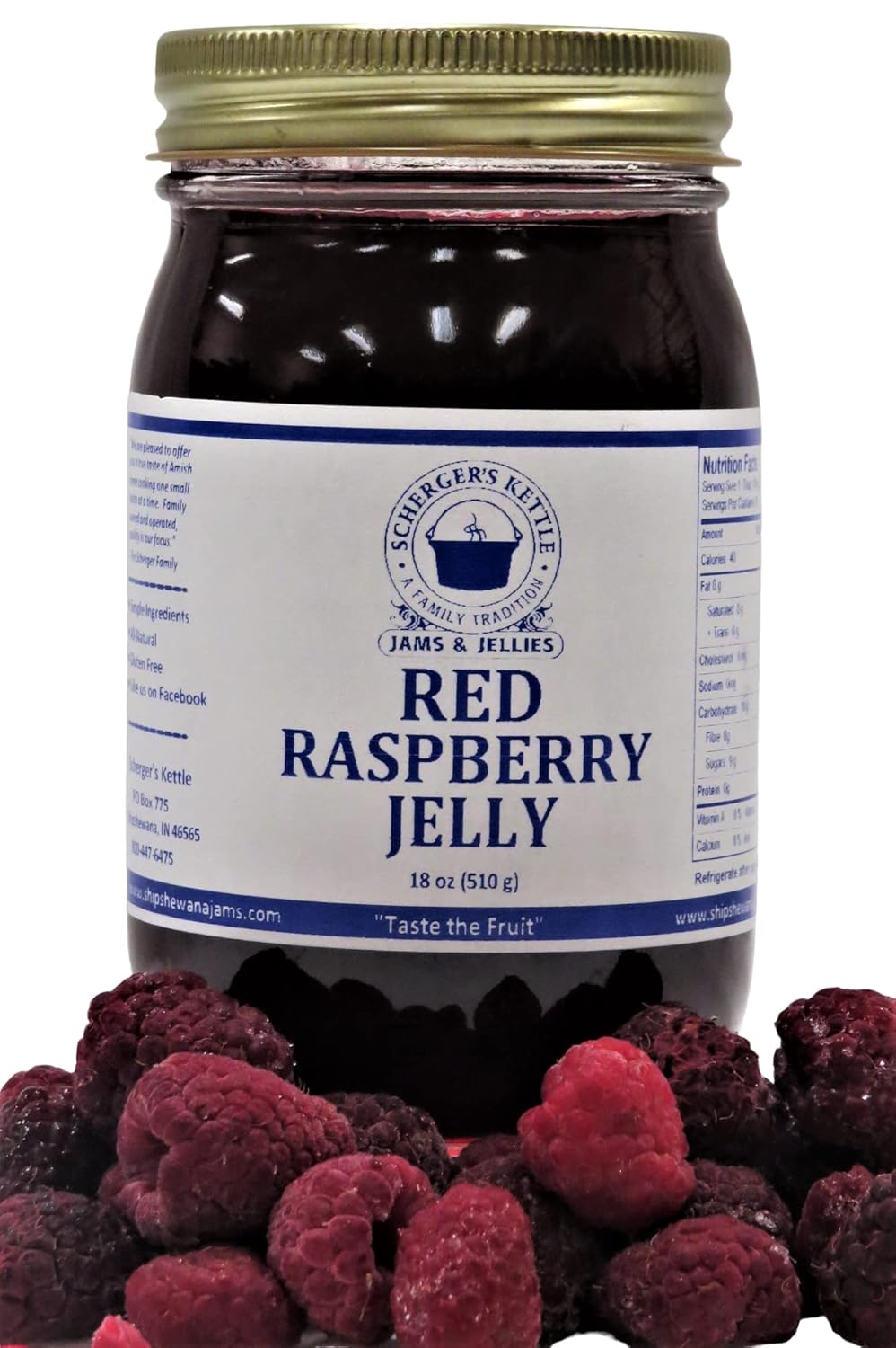 Amazon.com: Red Raspberry Jelly, 18 oz : Grocery & Gourmet Food