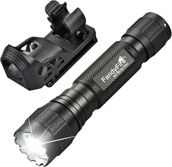 FandyFire Tactical Flashlight High Lumens with Holder, Single Mode 1200 ...