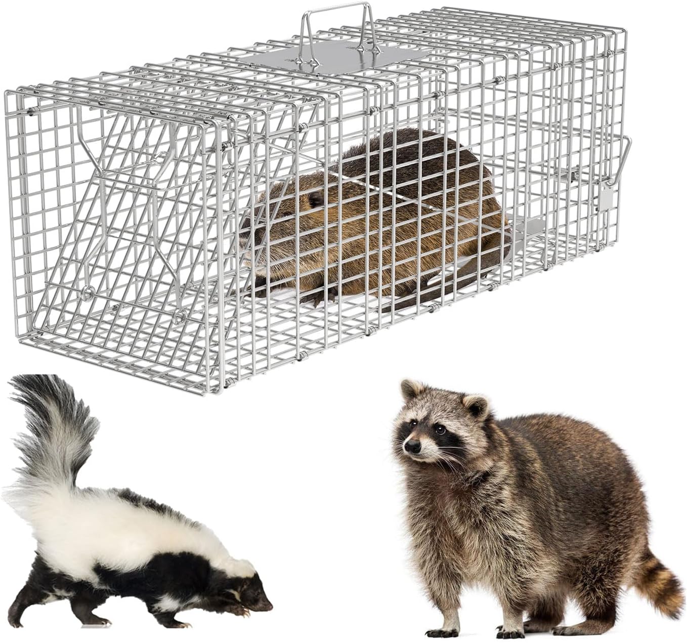 Amazon.com : KinWarmth Large Animal Cat Trap Humane Live Animal Trap ...