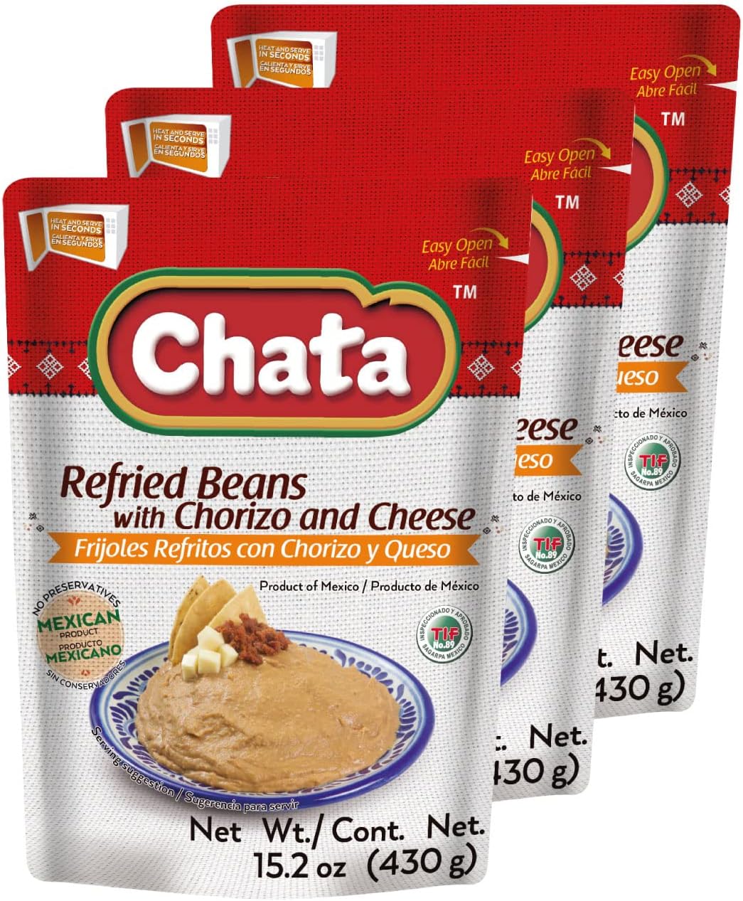 Amazon.com : Chata Pork Chilorio Pouch | Shredded, Seasoned Pork Meat ...