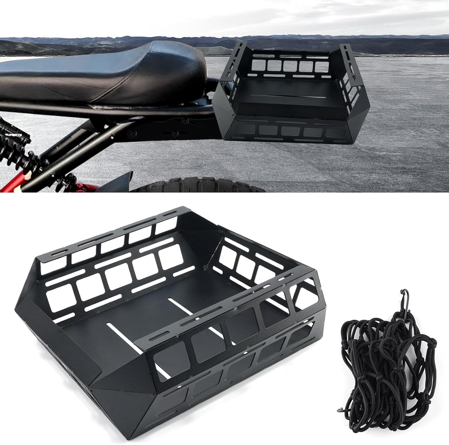 Amazon.com : YIBEICO Basket for Super 73, Rear Rack Luggage Storage ...